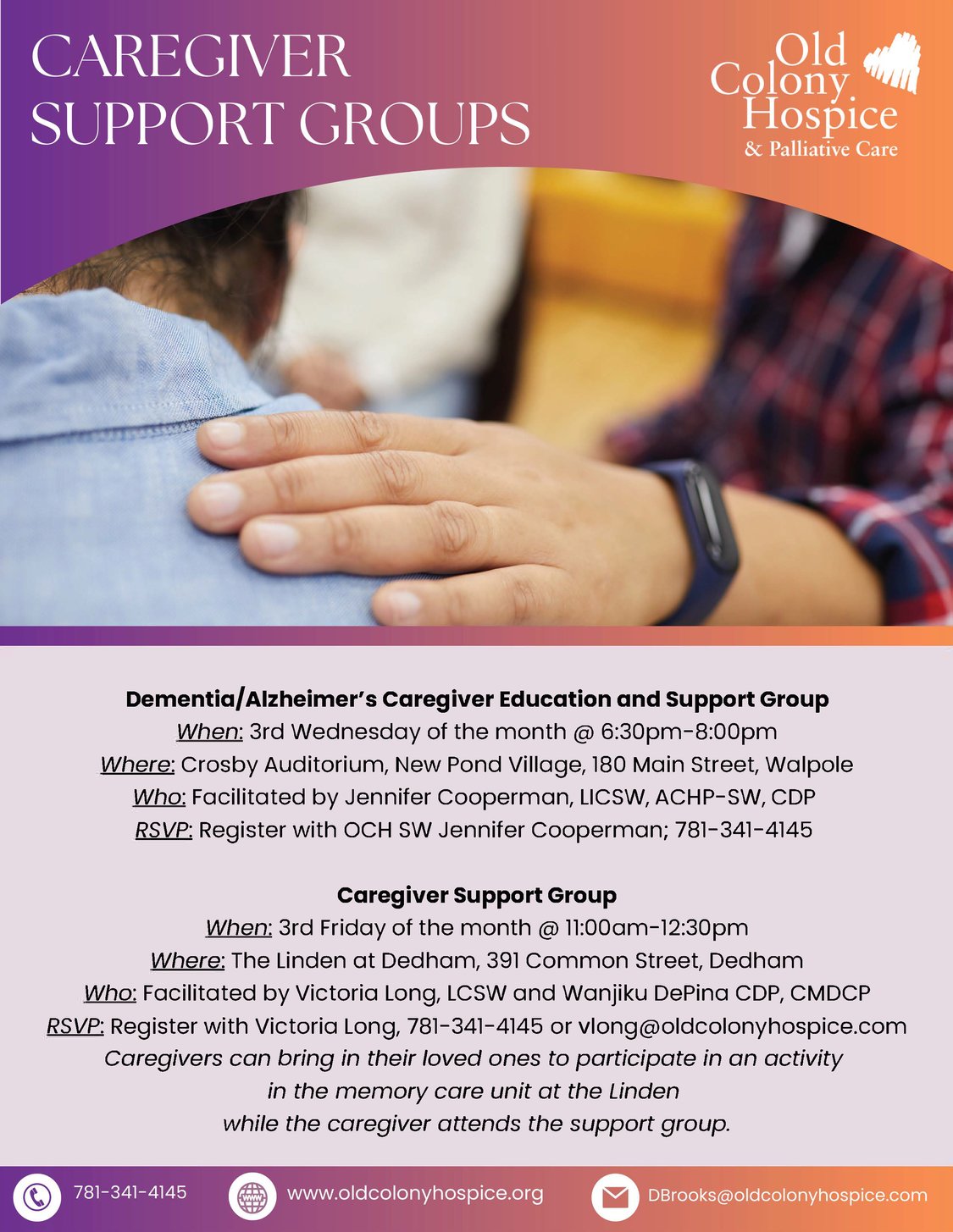 Caregiver Support Groups - Fall 2023